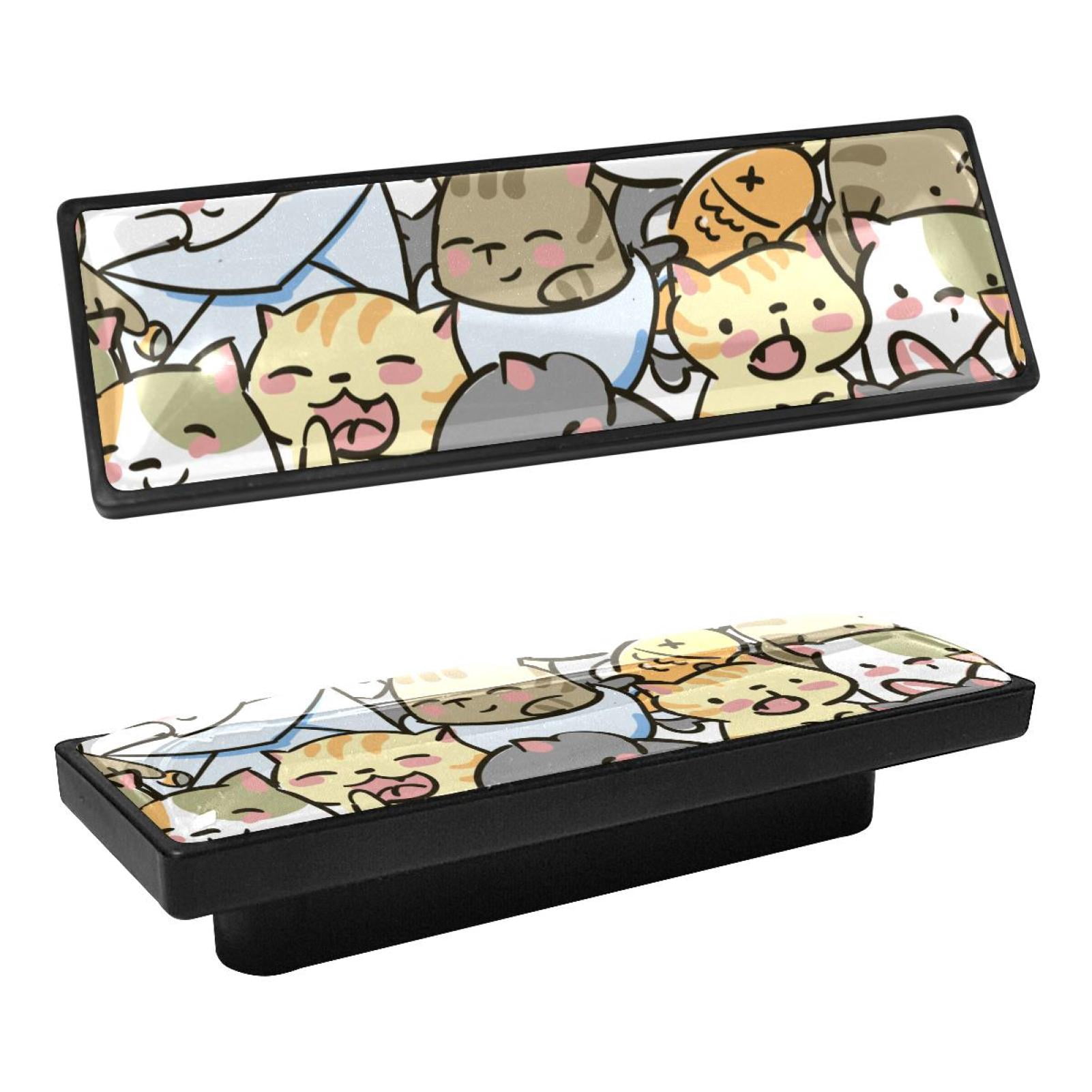 4 Pcs Rectangle Cabinet Handle Cupboard Knob Drawer Pulls Handle Doodle ...