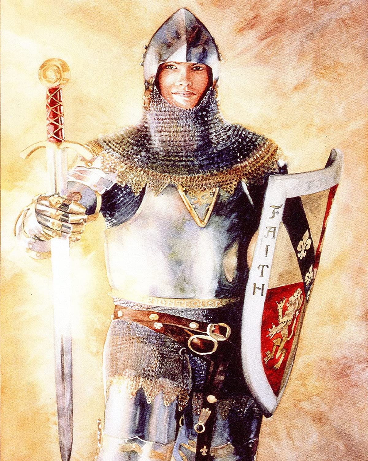 Catholic print picture - SOLDIER OF GOD - 8" x 10" ready to be framed ...