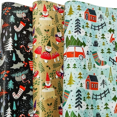 Walmart Multipack Character Christmas Wrapping Paper for Kids - 4 ...