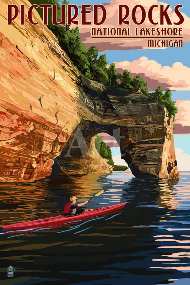 Pictured Rocks National Lakeshore, Michigan, Unframed Art Print Wall ...