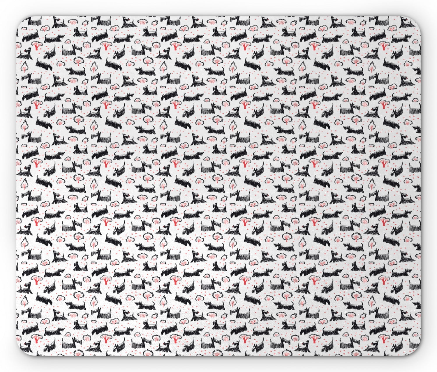 Scottie Dog Mouse Pad, Hand-drawn Sketched and Scribbled Scotch Breeds ...