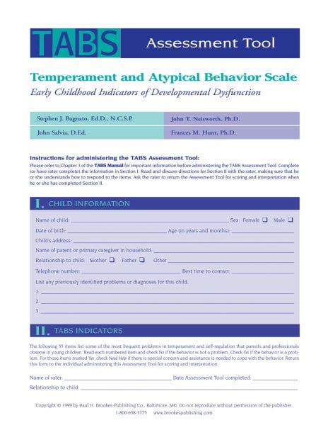 Pre-Owned Temperament and Atypical Behavior Scale (TABS) Assessment ...