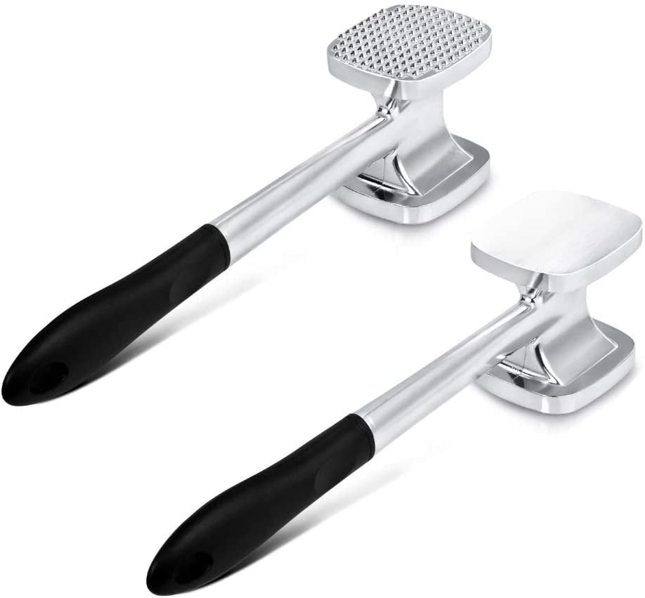 28cm Meat Tenderizer Heavy Duty Double Sided Aluminum Meat Hammer 140 ...