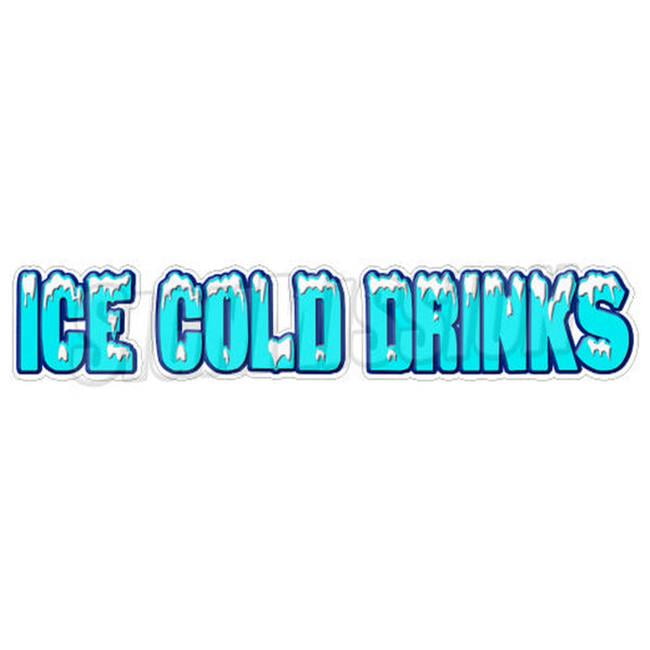 SignMission D-DC-16-Ice Cold Drinks Ice Cold Drinks Concession Decal ...