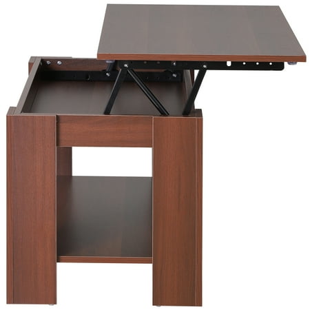 HOMCOM Modern Lift Top Coffee Table Convertible Tea Desk with Hidden ...