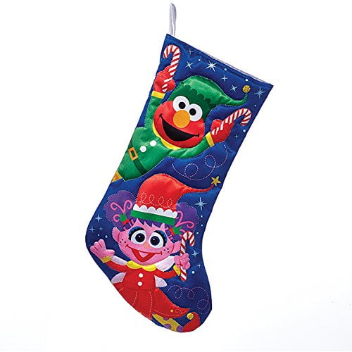 Sesame Street-Elmo and Abby Elf Stocking - Walmart.com