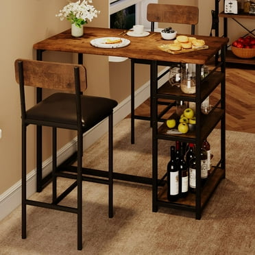 Best Choice 3-Piece Wooden Counter Height Dining Set for Small Studio ...