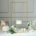 BalsaCircle Gold Metal Swing Cake Stand for Wedding Treat Display, 3ft ...