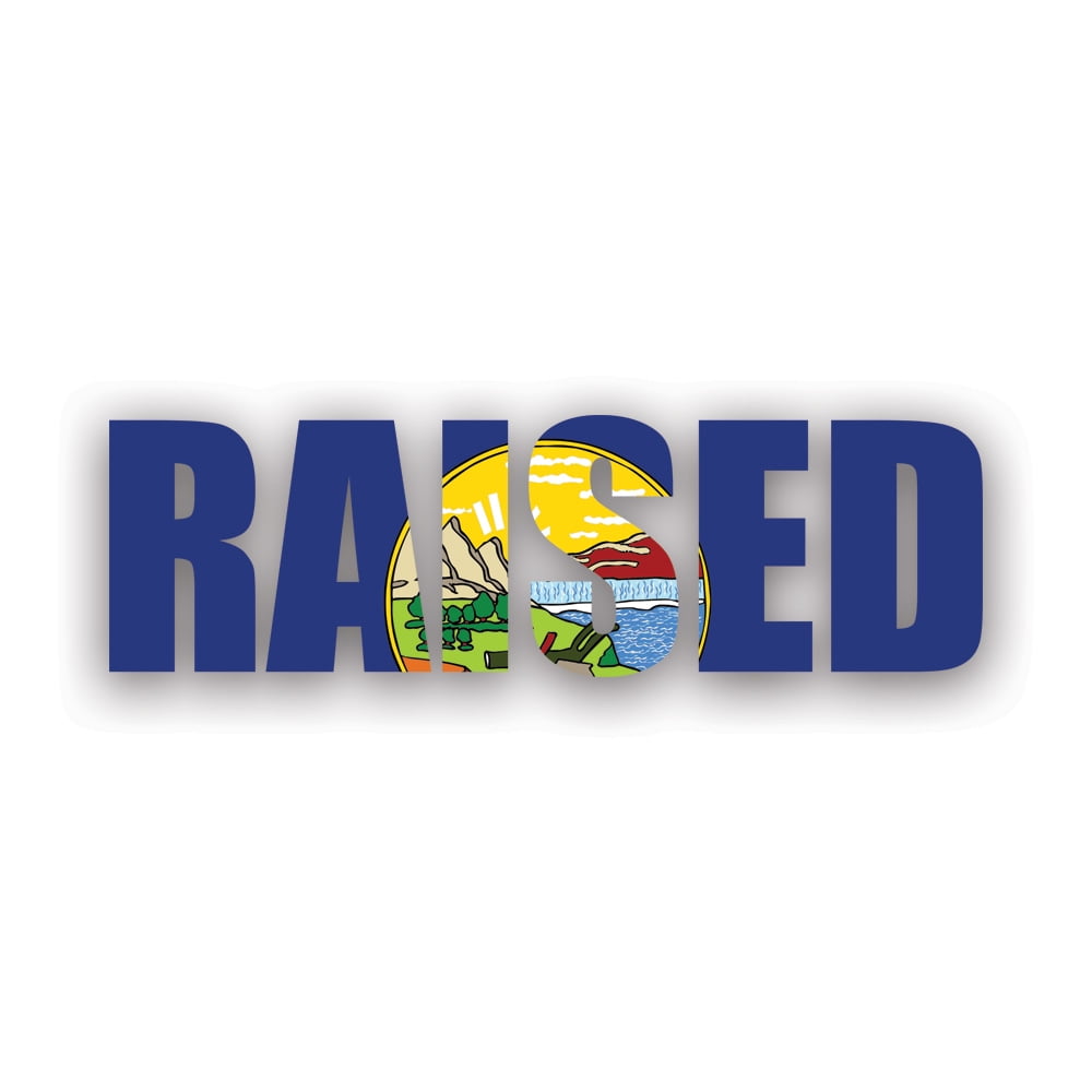 Montana Raised State Flag Sticker Decal - Self Adhesive Vinyl ...