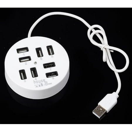 HEIBIN Usb 8 Ports Box Multi Data Transmission Usb 2.0 Hub Round Shape ...