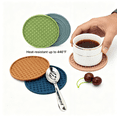 DESIGNICE 2026 New Silicone Coasters Easy to Clean Drink Coasters for ...
