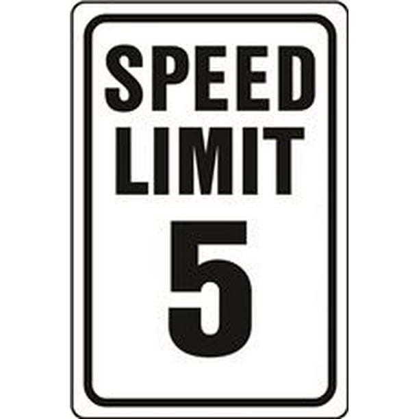 Speed Limit 5 Mph Sign - Walmart.com - Walmart.com