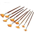 Casewin 9 Pieces Fan Paint Brushes Set, Professional Artist Fan Brush ...