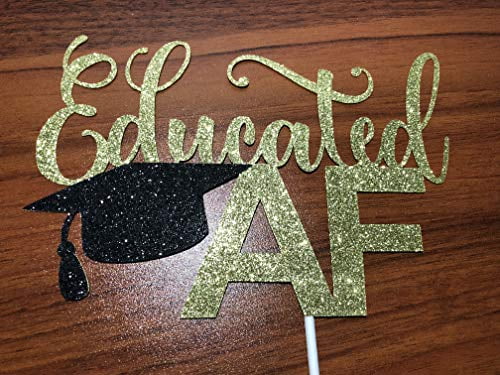 Buy Educated AF Cake Topper Gold Glitter- Graduation Cake Topper 2022 ... Buy Educated AF Cake Topper Gold Glitter- Graduation Cake Topper 2022 ...