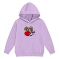 Girls Hooded Tracksuit With Leopard Print And Heart Design Fleece ...