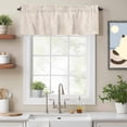 Abstract Wave Lines Window Valance Curtain Beige Floral Petal Pattern ...