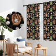 Baseballs Gloves Black Pattern Blackout Curtains,Triple Weaved Fabric ...