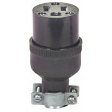 Cooper 83-BOX Grounded Angled Power Plug, 125 VAC, 30 A, 2 P, 3 W ...