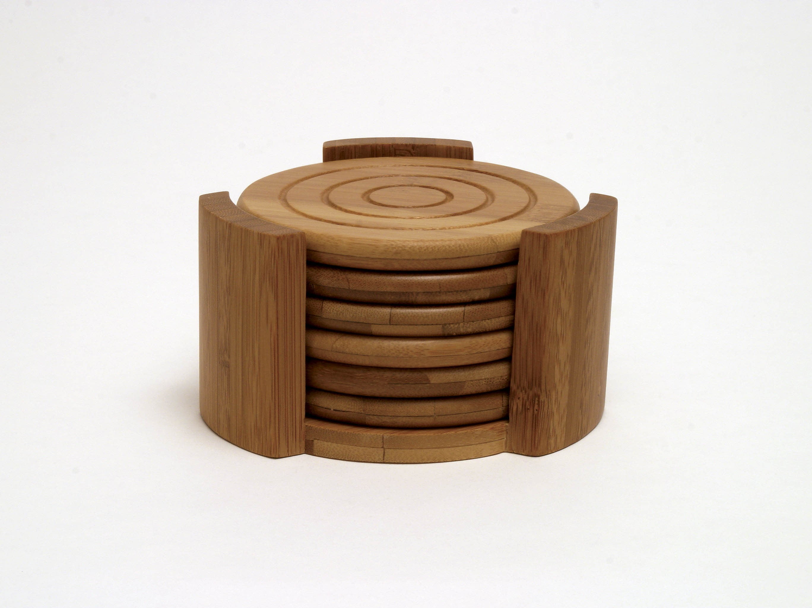 Lipper Bamboo Coaster Set (7 Pieces) - Walmart.com