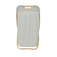 Household Essentials Bamboo X Frame Hamper with Cross Pattern, Black ...