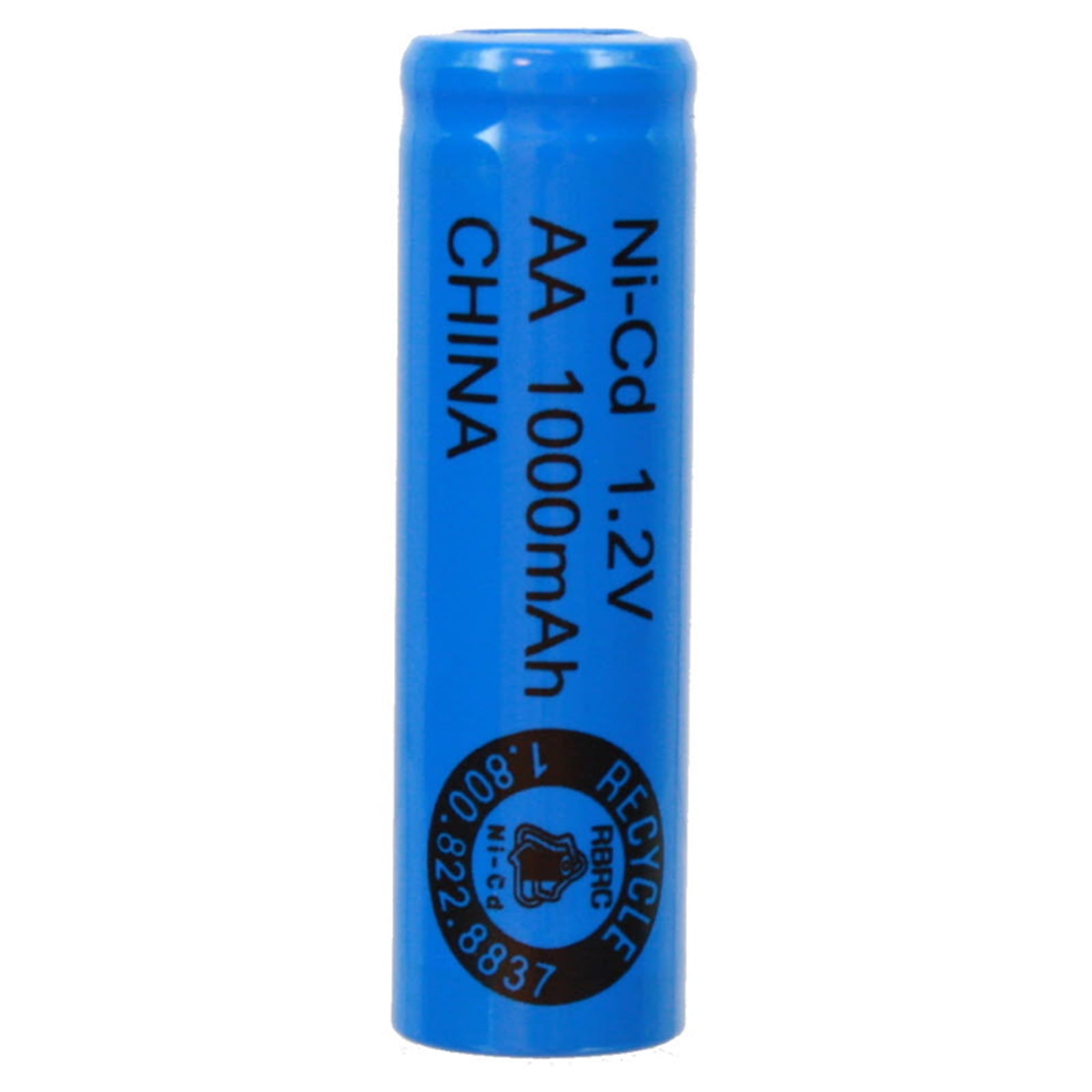 AA Size Rechargeable Battery 1000mAh NiCd 1.2V Flat Top Cell - Walmart.com