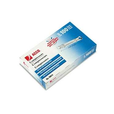 Two-Piece Paper Fasteners, 3 1/2" Capacity, 4 1/4" Center, Silver, 50 ...