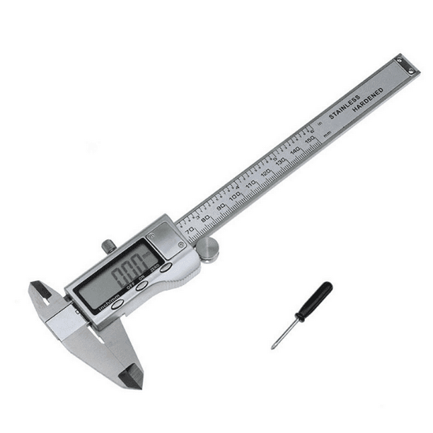 Electronic digital caliper, inch and millimeter conversion, LCD screen ...