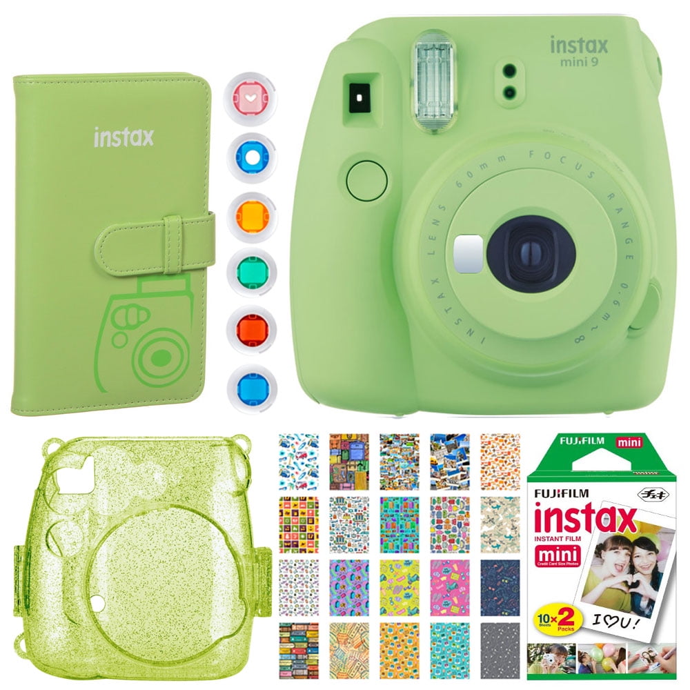 Fujifilm Instax Mini 9 Instant Camera (Lime Green) + Fujifilm Instax ...