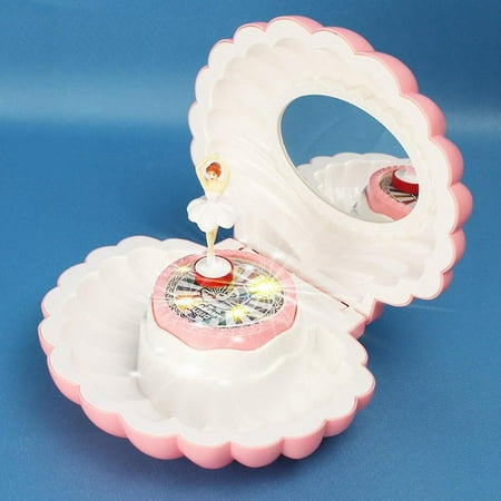 Jcsw Dancing Ballet Girl Shell Music Box With Light Christmas Stocking ...