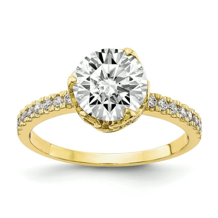 10k Yellow Gold Cubic Zirconia Cz Band Ring Size 7.00 | Walmart Canada