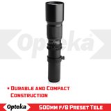 Opteka 500mm/1000mm f/8 HD Super Telephoto Lens Bundle for Nikon Z ...