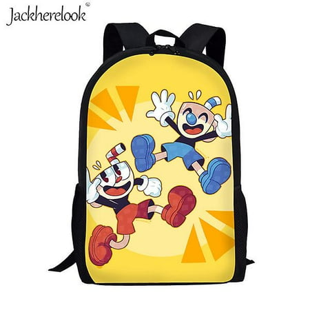 Cuphead Mugman School Bags For Teenagers Boys Girls Kids Cartoon Game ...