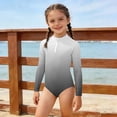 Afdoent Girls One Piece Swimsuits Kids Fashion Gradient Print Full ...