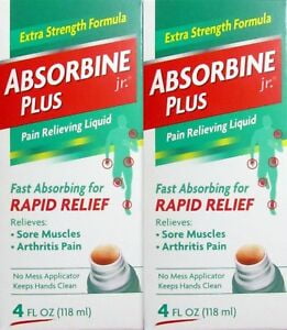 Absorbine Jr Fast Absorbing Pain Relieving Liquid 4oz ( 2 pack ...