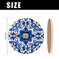 Drink Coasters Set of 6 with Holder Blue and White Porcelain Coasters ...
