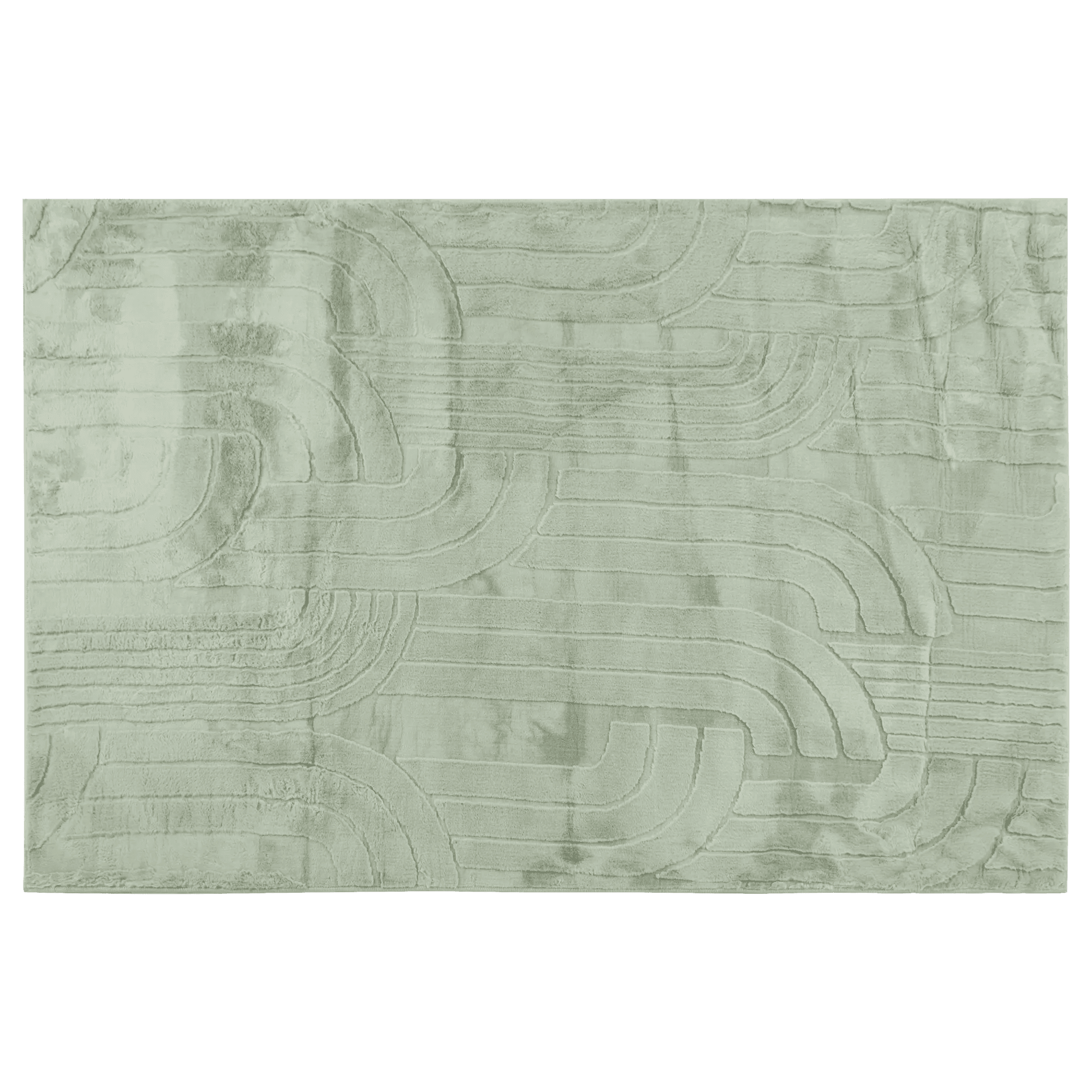 Click here for Bouclair Sage Faux Fur Rug 72 X 48 In (183 X 122 C... prices