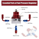 Top10 Racing Universal Adjustable EFI Fuel Pressure Regulator Kit, AN6 ...