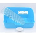 Rat Small Litter Box, 10"x8" Square Corner Litter Box Training Pan with ...