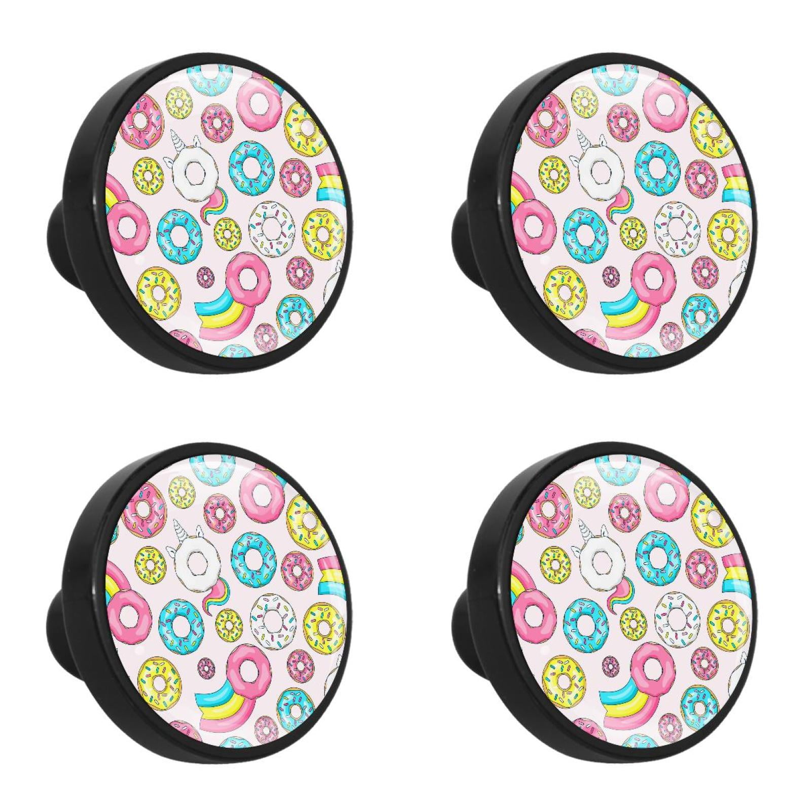 4 Pcs Cute Colorful Donuts Knobs for Kitchen Cabinet Cupboard Dresser ...