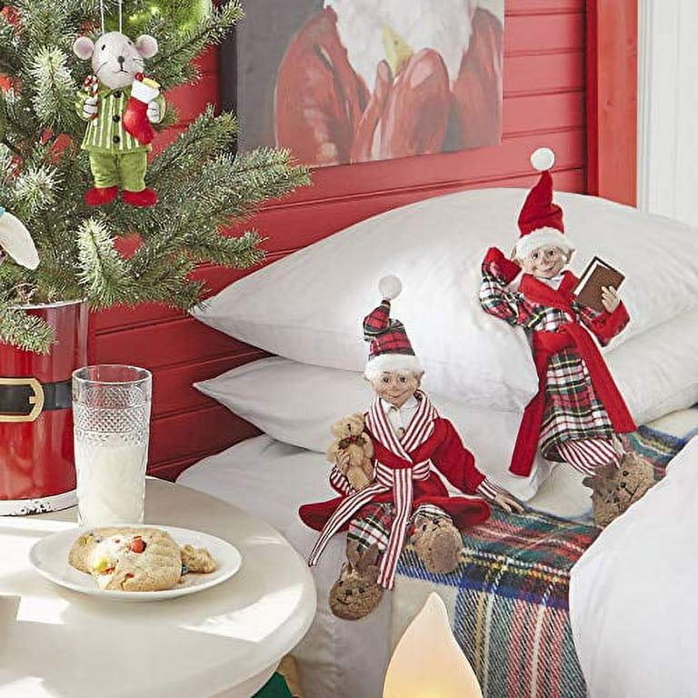 16 Inch Santa Elf Raz Imports 16" Posable Elf In Santa Outfit ...