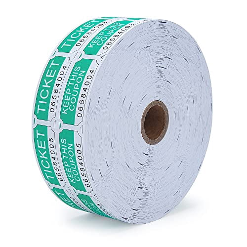 L LIKED Doudle Raffle Tickets 2000 per Roll 50/50 (Green) - Walmart.com