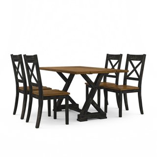 Furniture of America Whalen 5-Piece Dining Set, Black - Walmart.com
