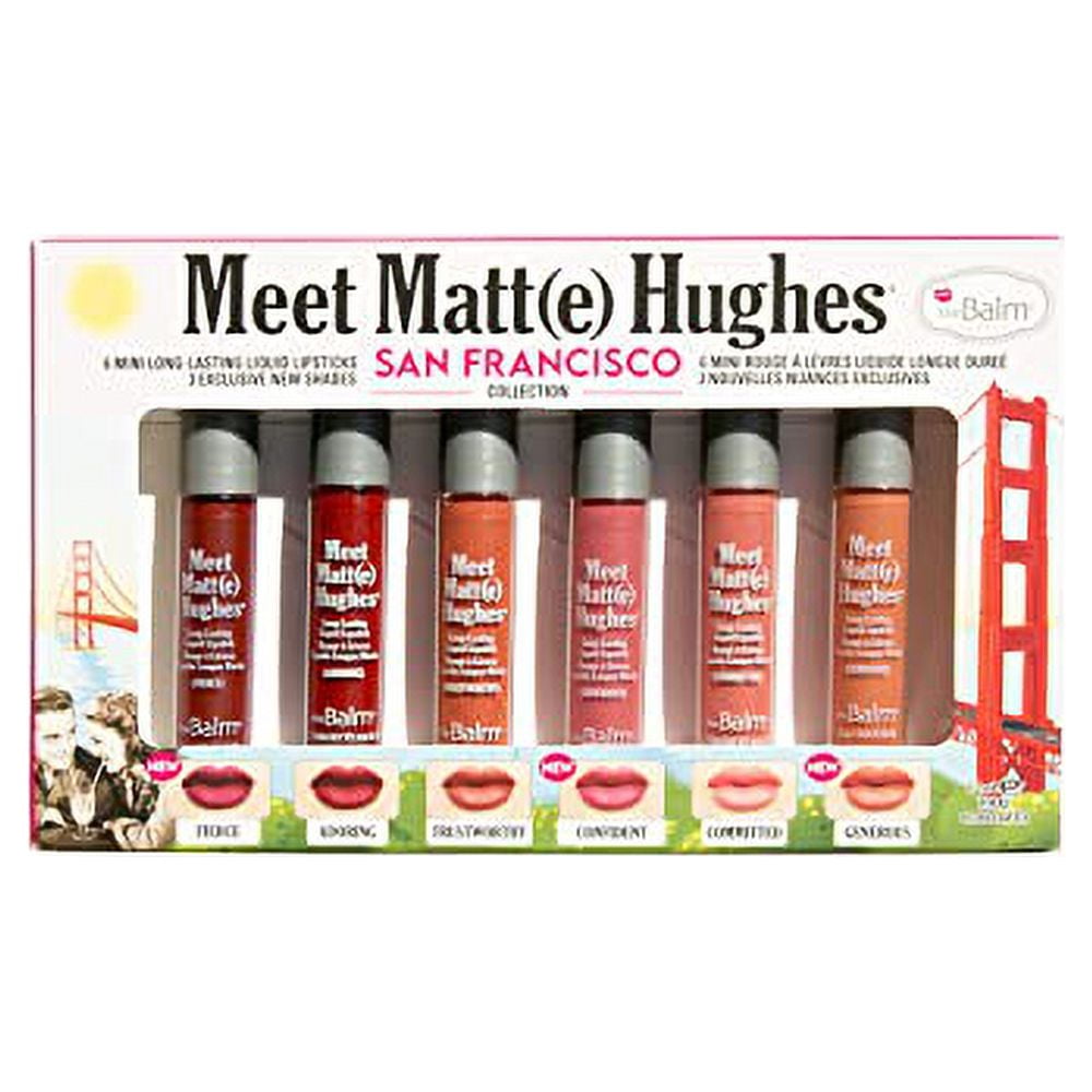 Set de 6 minilápices labiales TheBalm MEET MATTE HUGHES San Francisco ...