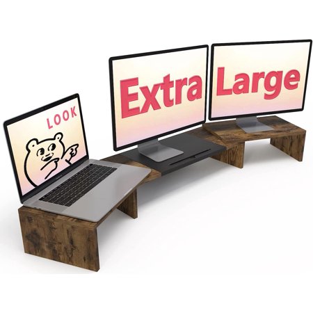 50.6 inch Extra Long Monitor Stand Riser for 3 Monitors,Desk Shelf ...