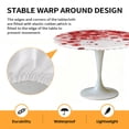 Abstract Round Table Cover, Red Gradient Watercolors Ink Points ...