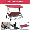 LAZY BUDDY 3-Seat Patio Swing Chair, Convertible Glider Hammock, Garden ...