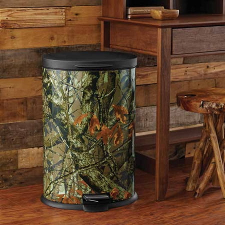 Mainstays 10.5 Gallon Oval Camo Waste Can - Walmart.com
