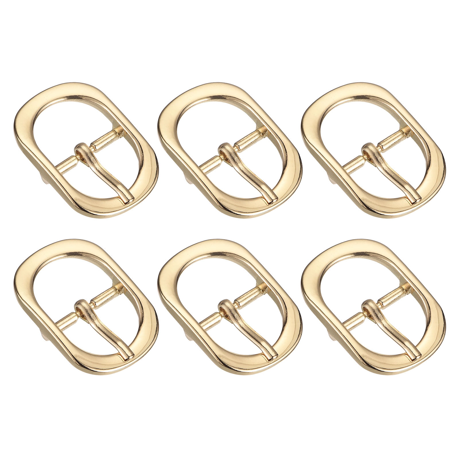 Uxcell 6Pack 0.75" Single Prong Belt Buckle Oval Center Bar Buckles for ...