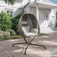 Gotland 2 Piece Textilene Hanging Swing Chair, Foldable Egg Chair with ...