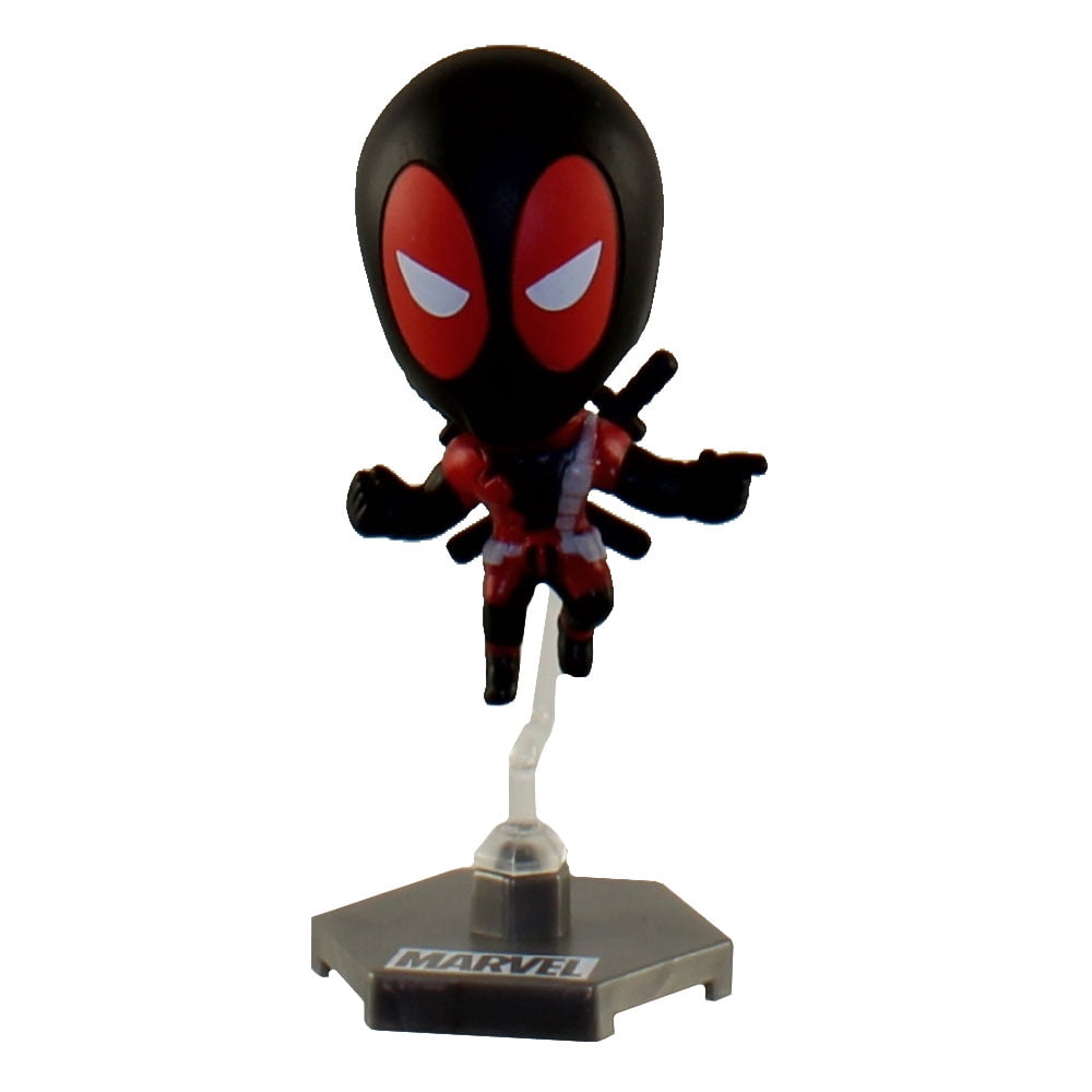 Deadpool - Bobblehead Mini Figure - DESIGN #7 (Black Suit - Pointing ...